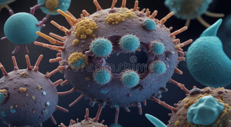 Clinic Virus Under the Microscope, Virus Wallpaper, Covid Virus Under ...