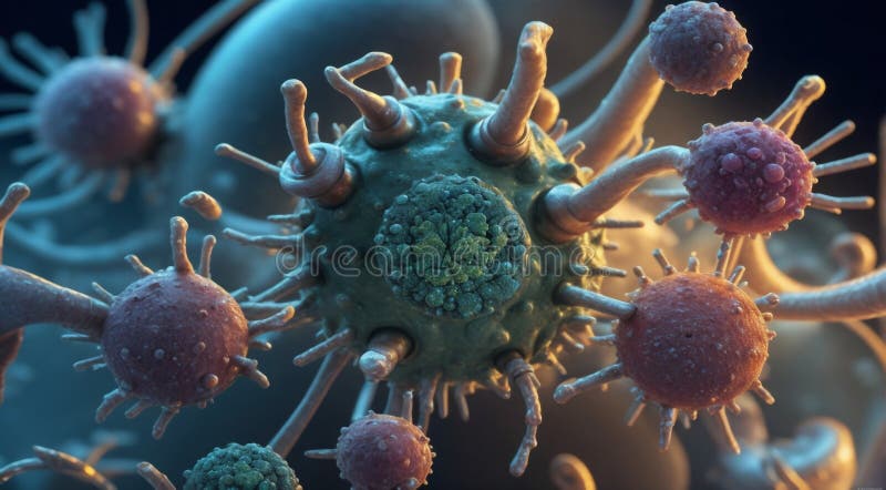 Clinic Virus Under the Microscope, Virus Wallpaper, Covid Virus Under ...