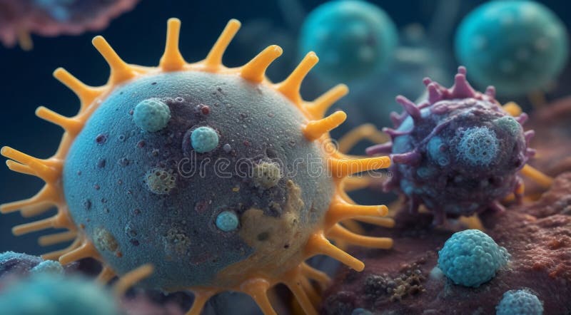 Clinic Virus Under the Microscope, Virus Wallpaper, Covid Virus Under ...