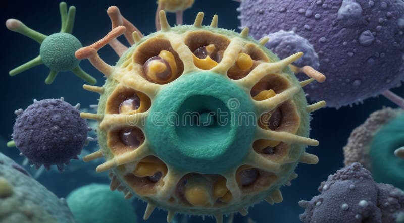 Clinic Virus Under the Microscope, Virus Wallpaper, Covid Virus Under ...
