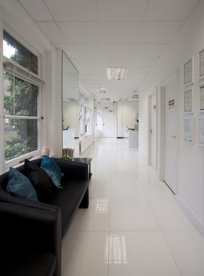 Clinic Waiting Area Corridor Stock Image - Image of medical, lifestyle ...