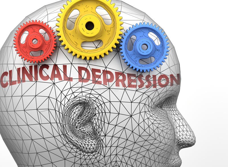Clinical Depression and Human Mind - Pictured As Word Clinical ...