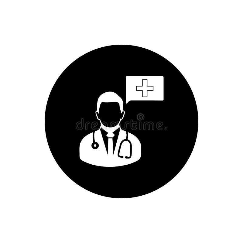 Clinical Doctor Consultant Rounded Icon. Stock Vector - Illustration of ...