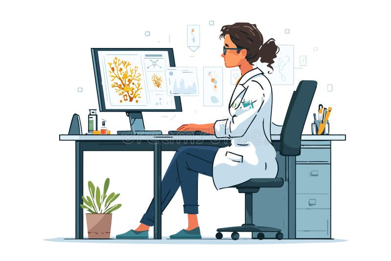 Clinical Informatics Specialist at Work Isolated Stock Vector ...