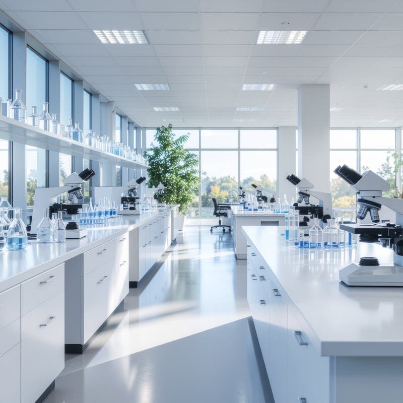 Clinical Laboratory Background Featuring Test Tubes Microscope and ...