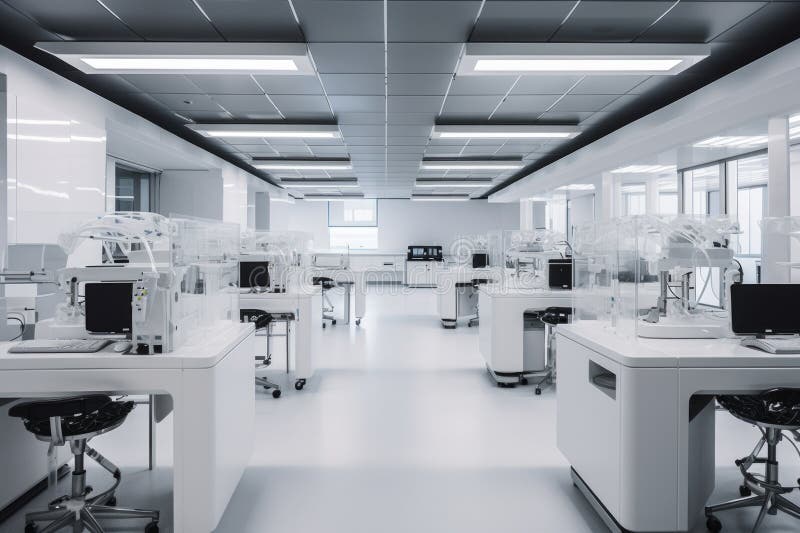 Clinical Laboratory, with Futuristic Equipment and Clean Design ...