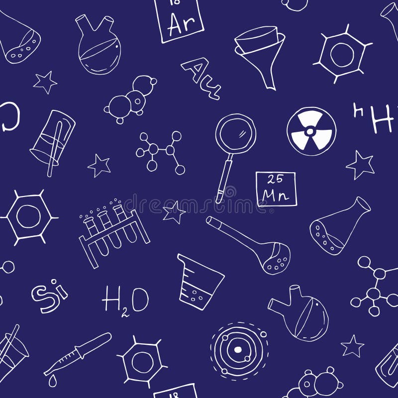 Clinical Laboratory Sciences Doodle Drawing Pattern. Stock Vector ...
