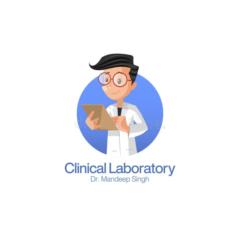 Clinical Laboratory Vector Mascot Logo Stock Vector - Illustration of ...