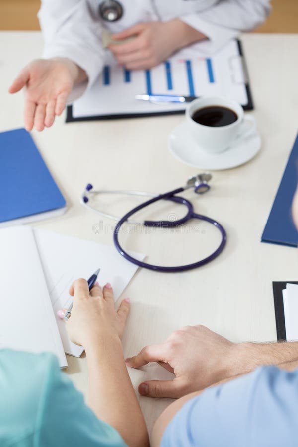 Clinical Meeting in a Hospital Stock Photo - Image of clinical, dark ...