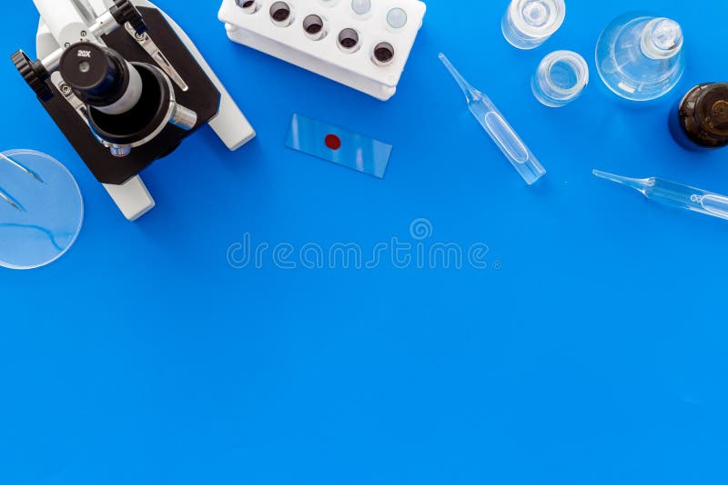Clinical Science Research with Microscope. Laboratory Equipment on ...