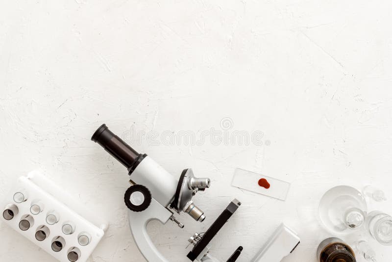 Clinical Science Research with Microscope. Laboratory Equipment on ...