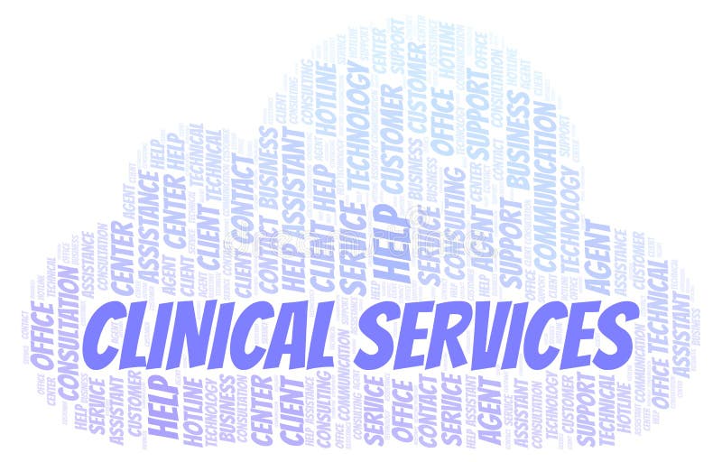 Clinical Services Word Cloud Stock Illustration - Illustration of ...