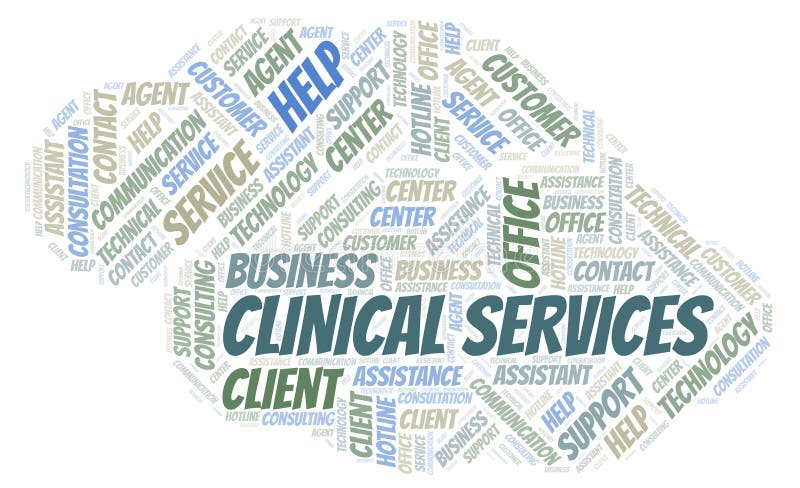 Clinical Services Word Cloud Stock Illustration - Illustration of ...
