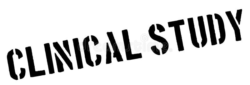 Clinical Study Black Rubber Stamp on White Stock Illustration ...