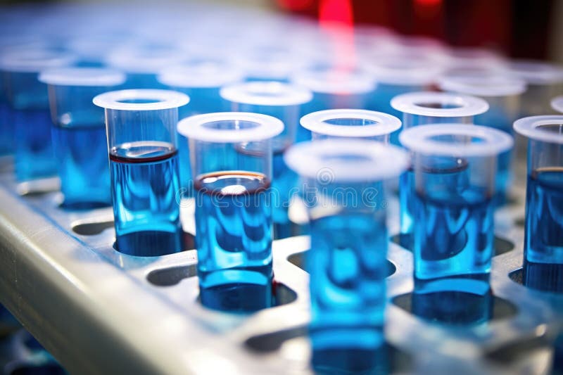 Clinical Test Tubes Ready for Sample Processing Stock Illustration ...