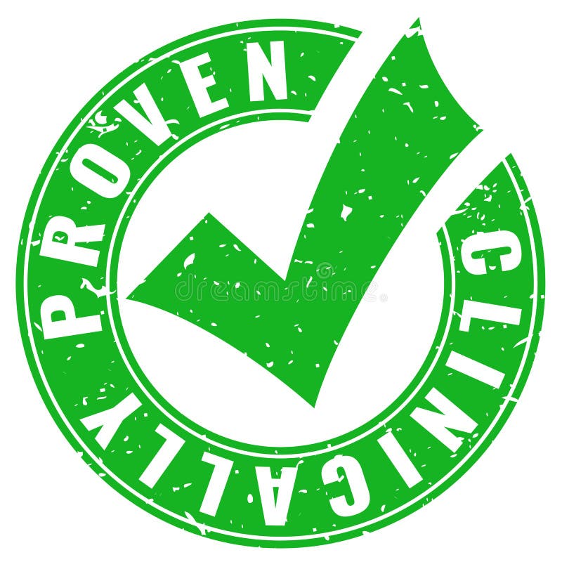 Clinically Proven Stamp. Clinically Proven Round Ribbon Sticker. Tag ...