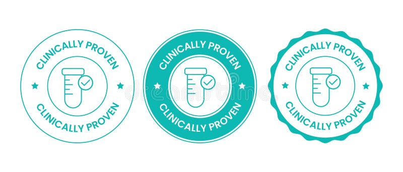 Clinically Proven Product Seal Vector Set Stock Vector - Illustration ...