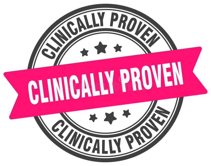 Clinically Proven Stamp. Clinically Proven Label on Transparent ...