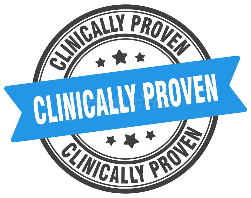 Clinically Proven Stamp. Clinically Proven Label on Transparent ...