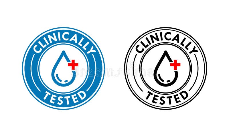 Clinically Tested Design Logo Editorial Stock Photo - Illustration of ...