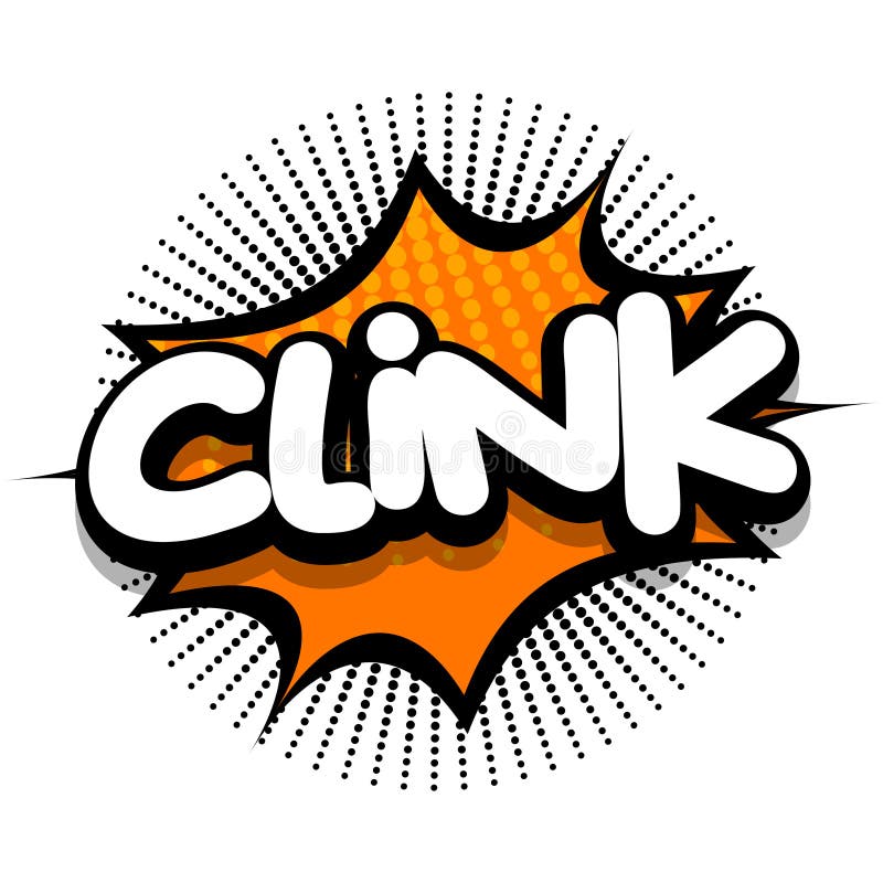 Clink Comic Book Explosion Bubble Vector Illustration Stock Vector ...