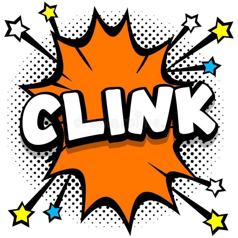 Clink Pop Art Comic Speech Bubbles Book Sound Effects Stock Vector ...