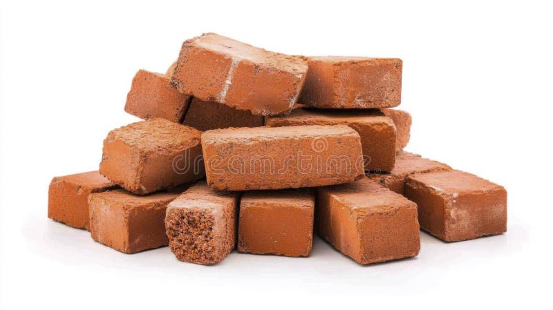 Clinker Bricks Isolated on White Background Stock Illustration ...