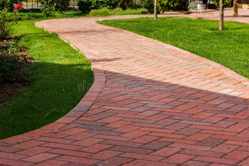 Clinker Paving Stones for Laying Paths in the Garden Stock Photo ...
