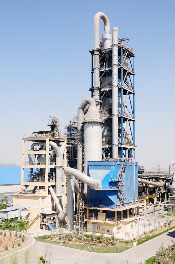 A Big Clinker Storage Silo with a Conveyor Stock Image - Image of ...