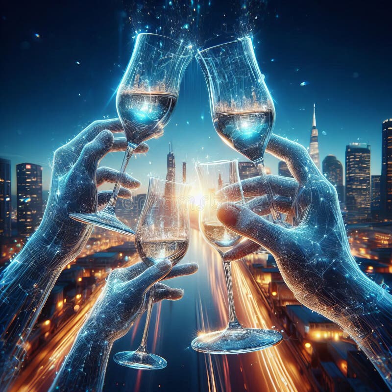 Clinking Glass the Clear Ringing Sound of Glass Objects Tappin Stock ...