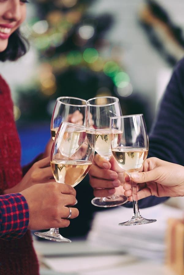 Clinking glasses stock photo. Image of closeup, holiday - 79518024