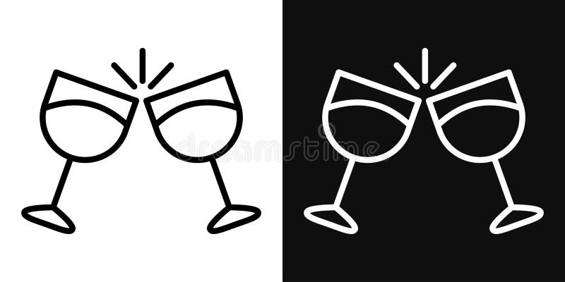 Clinking Glasses Vector Stock Illustrations – 1,092 Clinking Glasses ...