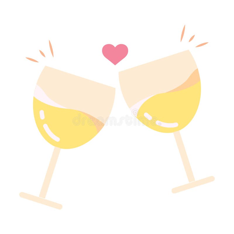 Clinking Wine Glasses. Vector Stock Vector - Illustration of sparkle ...