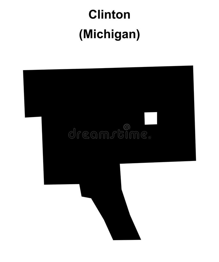 Clinton outline map stock illustration. Illustration of administrative ...