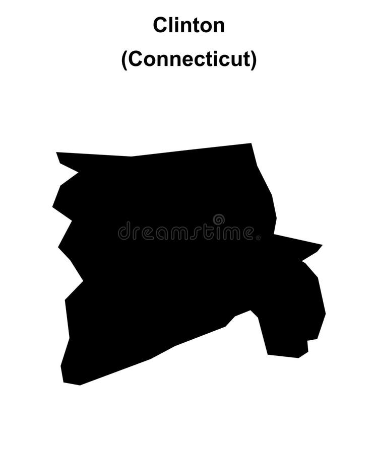 Clinton outline map stock vector. Illustration of clinton - 357247093