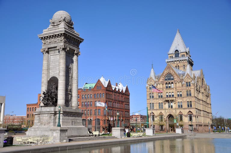 Clinton Square, Syracuse, New York Stock Image - Image of erie, place ...