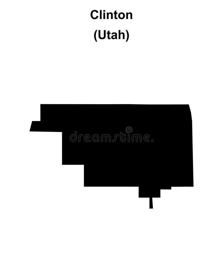 Clinton outline map stock vector. Illustration of region - 357613320
