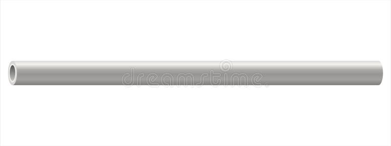 Cylinder Plastic Straight Pipe in Realistic Style. Stock Vector ...