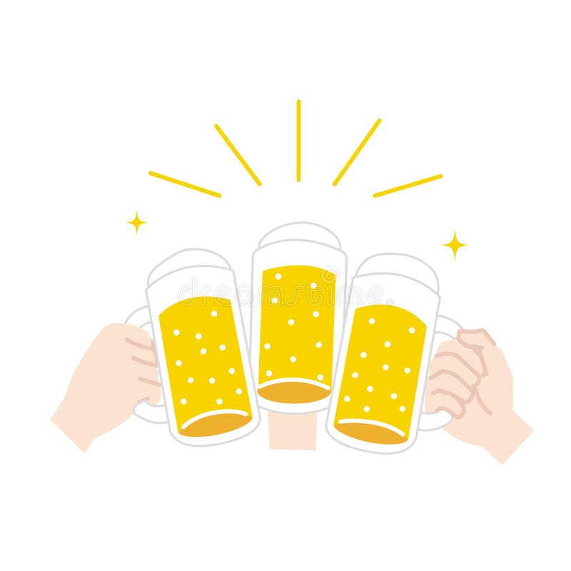 Clip art of beer toast stock vector. Illustration of beer - 274495432