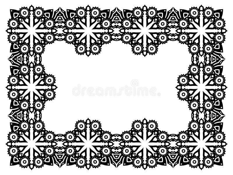 Clip Art with Black Rectangle Geometric Frame Stock Vector ...
