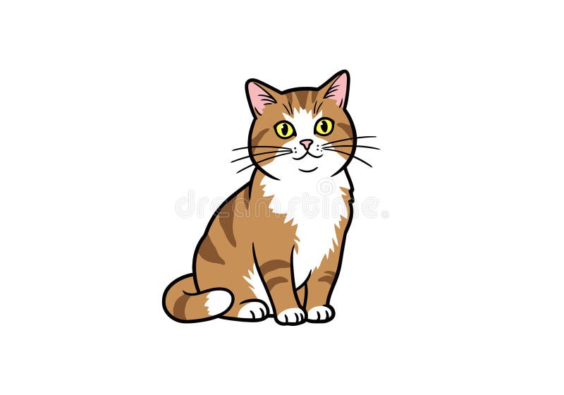 Clip art of a cat. stock illustration. Illustration of animal - 359721997
