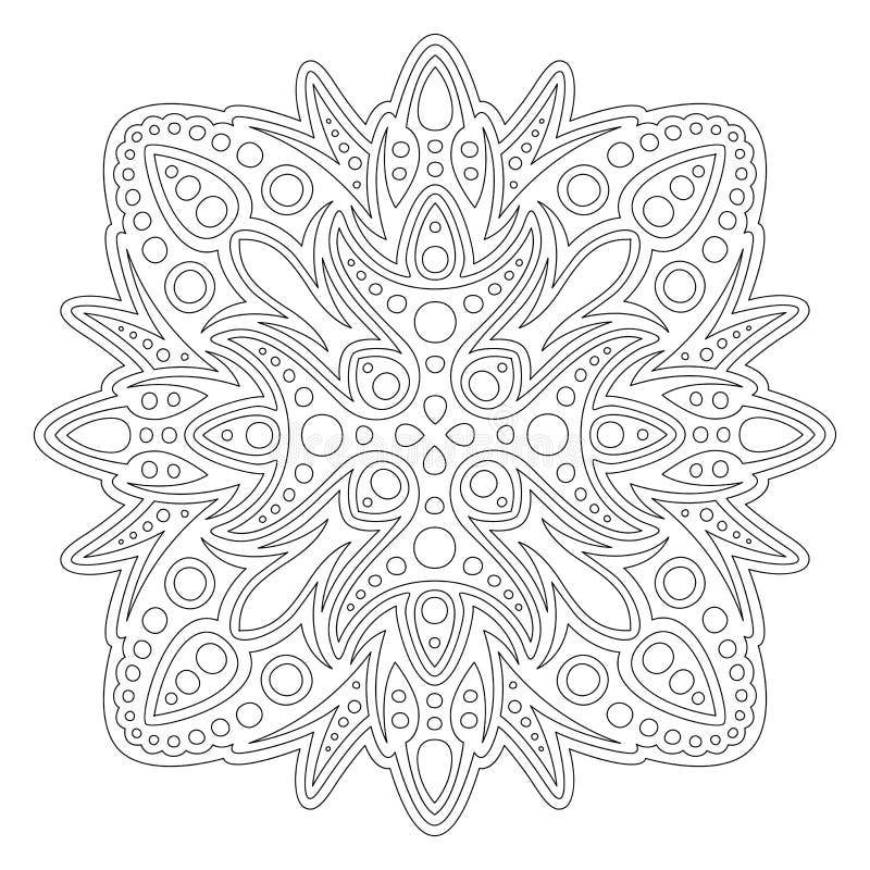 Clip Art for Coloring Book with Linear Pattern Stock Vector ...
