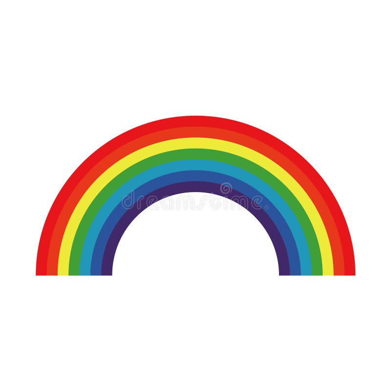 Clip Art of 7 Colors of Rainbow Stock Vector - Illustration of vector ...