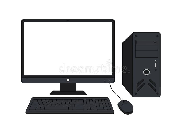 Computer Keyboard Clipart Black and White. Stock Image - Illustration ...