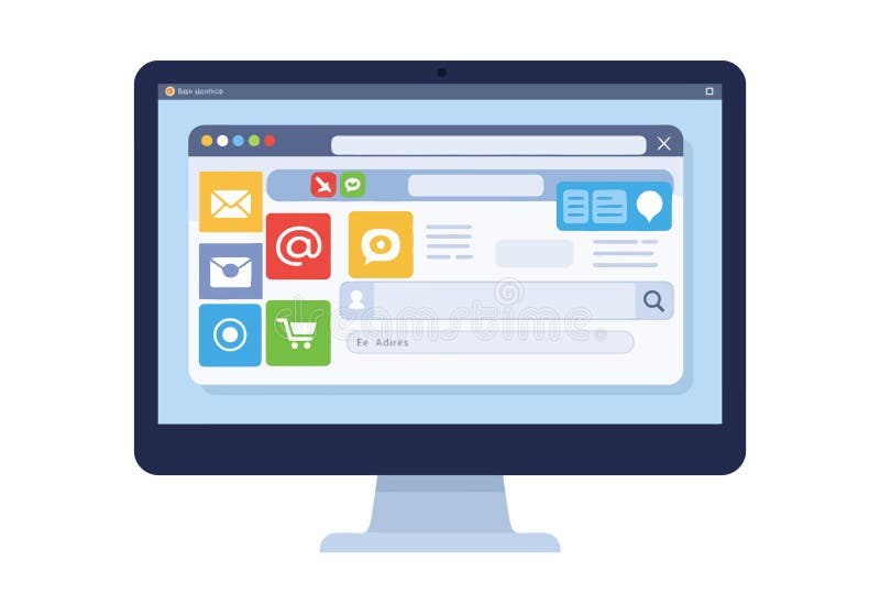 Clipart Computer Border Design. Stock Photo - Illustration of ...