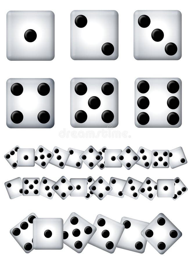 Dice Clipart Black White Stock Illustrations – 463 Dice Clipart Black ...