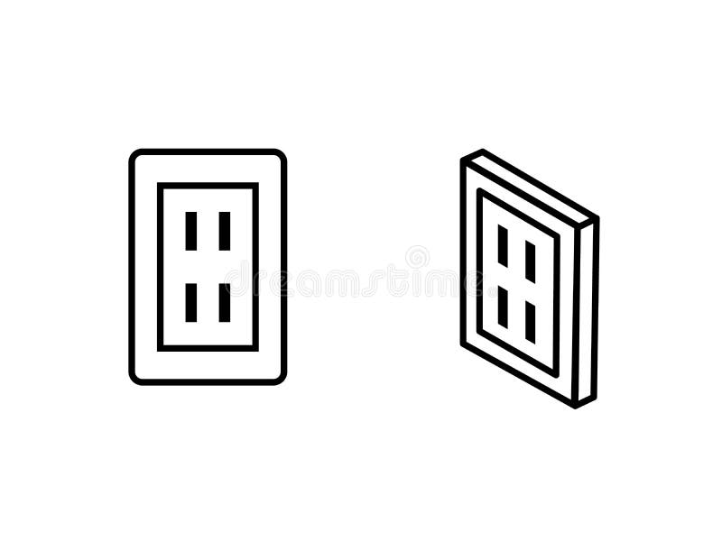 Clip Art of Electrical Outlet Stock Vector - Illustration of power ...