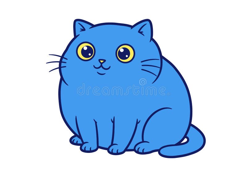 Clip Art Fat Cat. stock illustration. Illustration of paws - 359721983