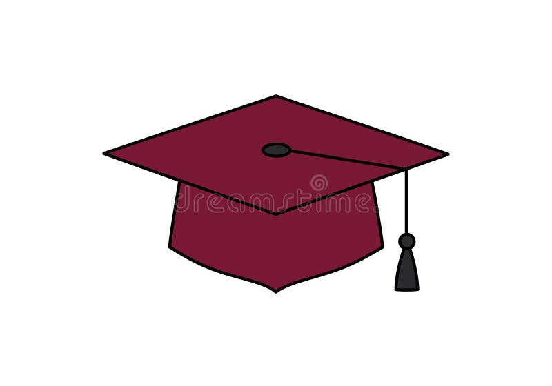 Clip art grad cap. stock vector. Illustration of graduate - 362659567
