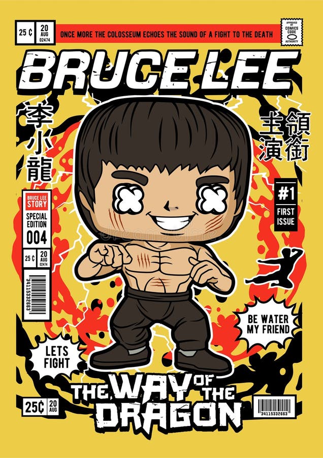 Bruce Lee stock illustration. Illustration of clip, text - 324264743